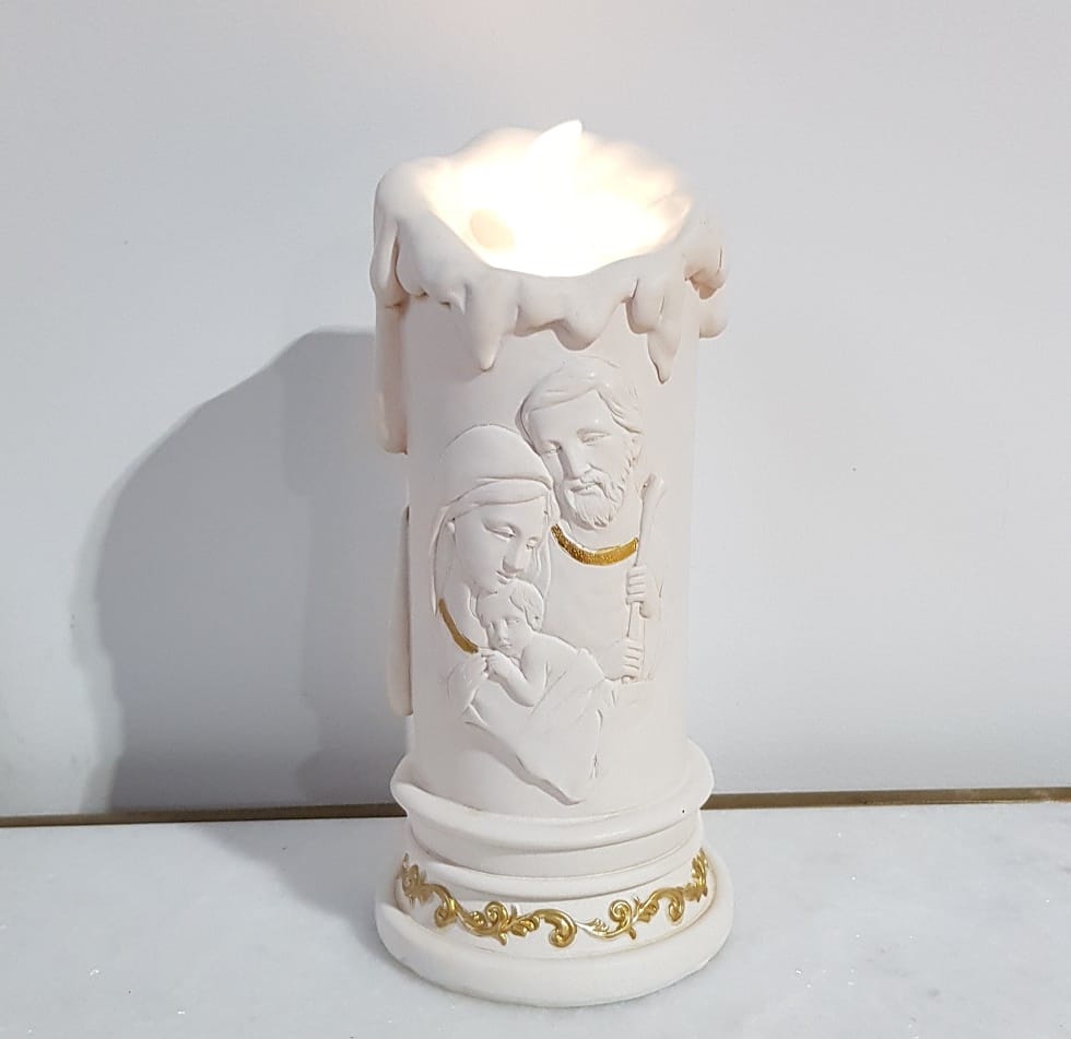 Jesus, Mary And Joseph Led Candle – Layoun Interiors